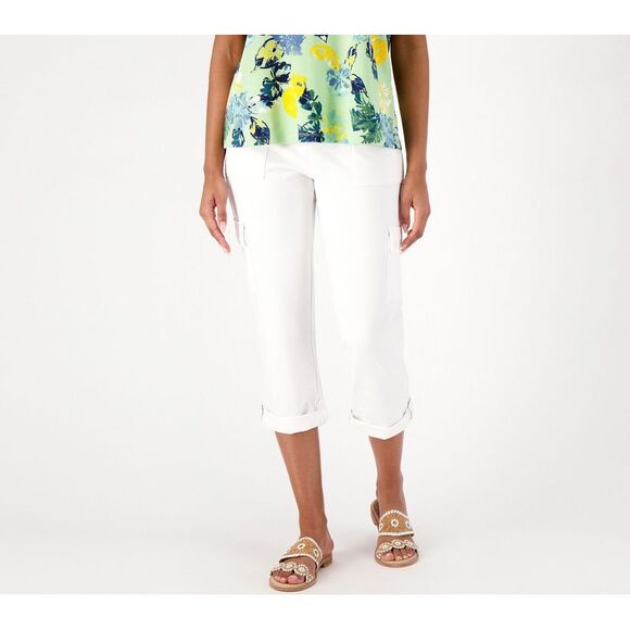 zuda | Pants & Jumpsuits | Zuda Womens Pants Sz L Knit Twill Cropped ...